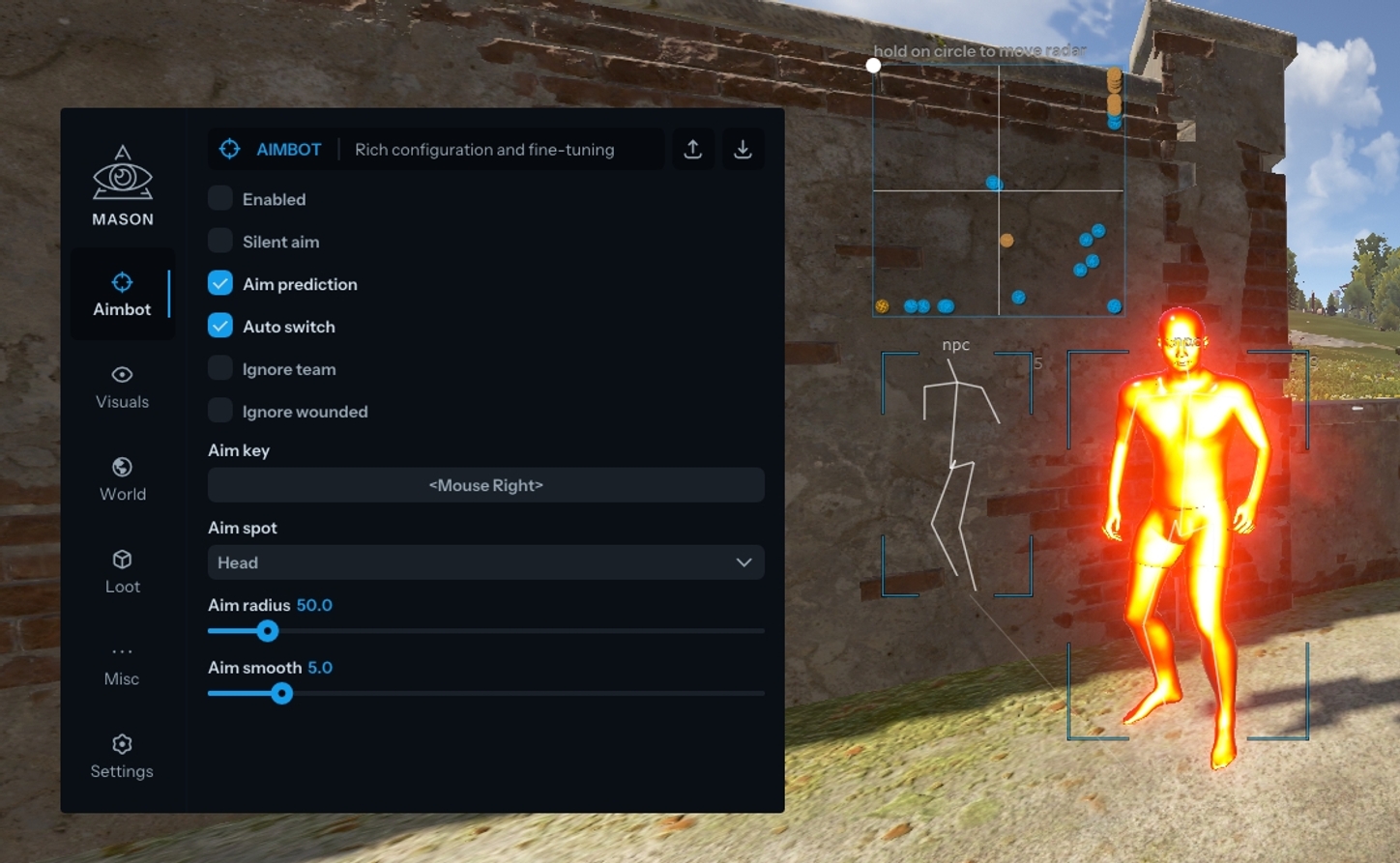 Buy private cheat MASON Cheat for Rust on goldencheats.ru - GoldenCheats